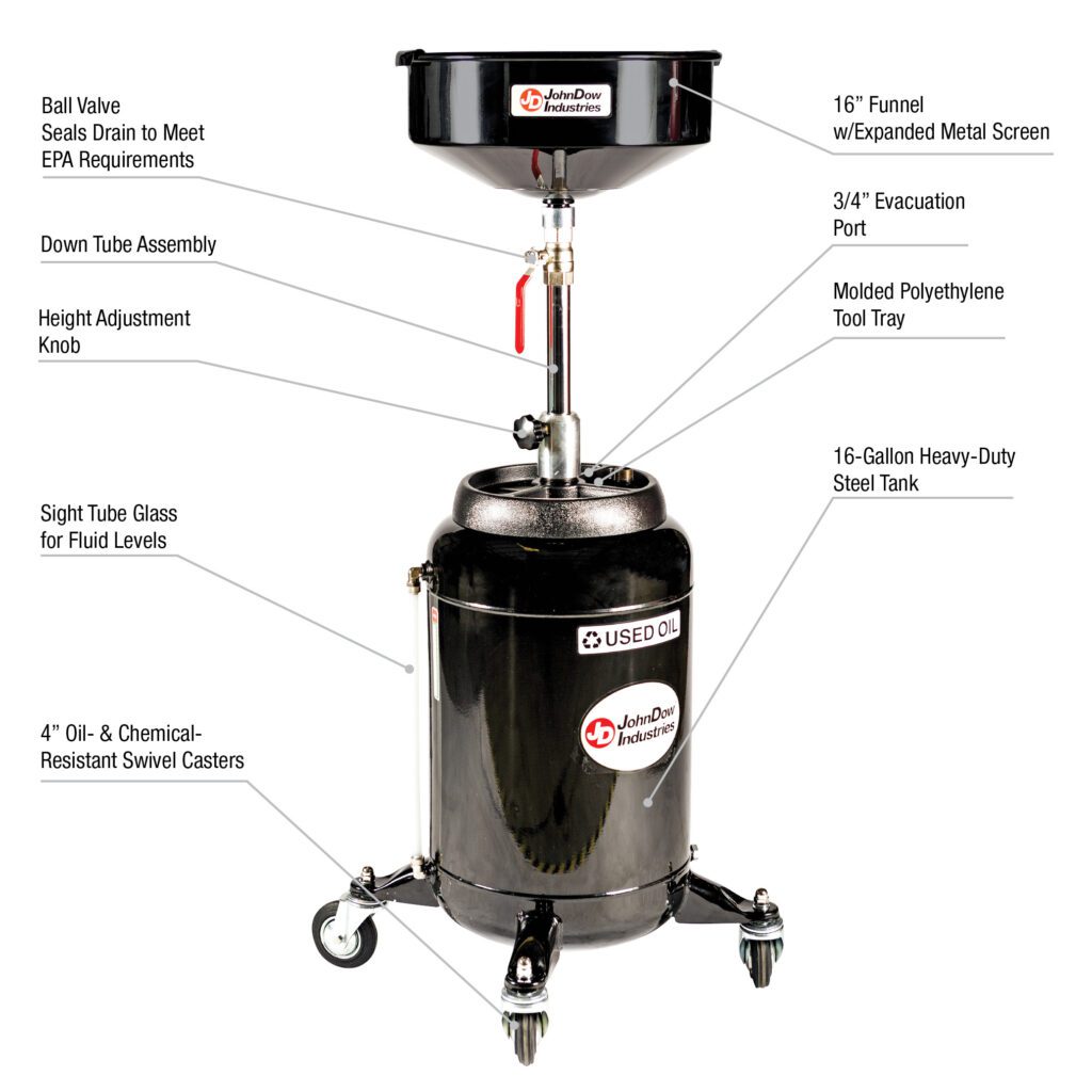 16-Gallon Portable Oil Drain | johndow.com